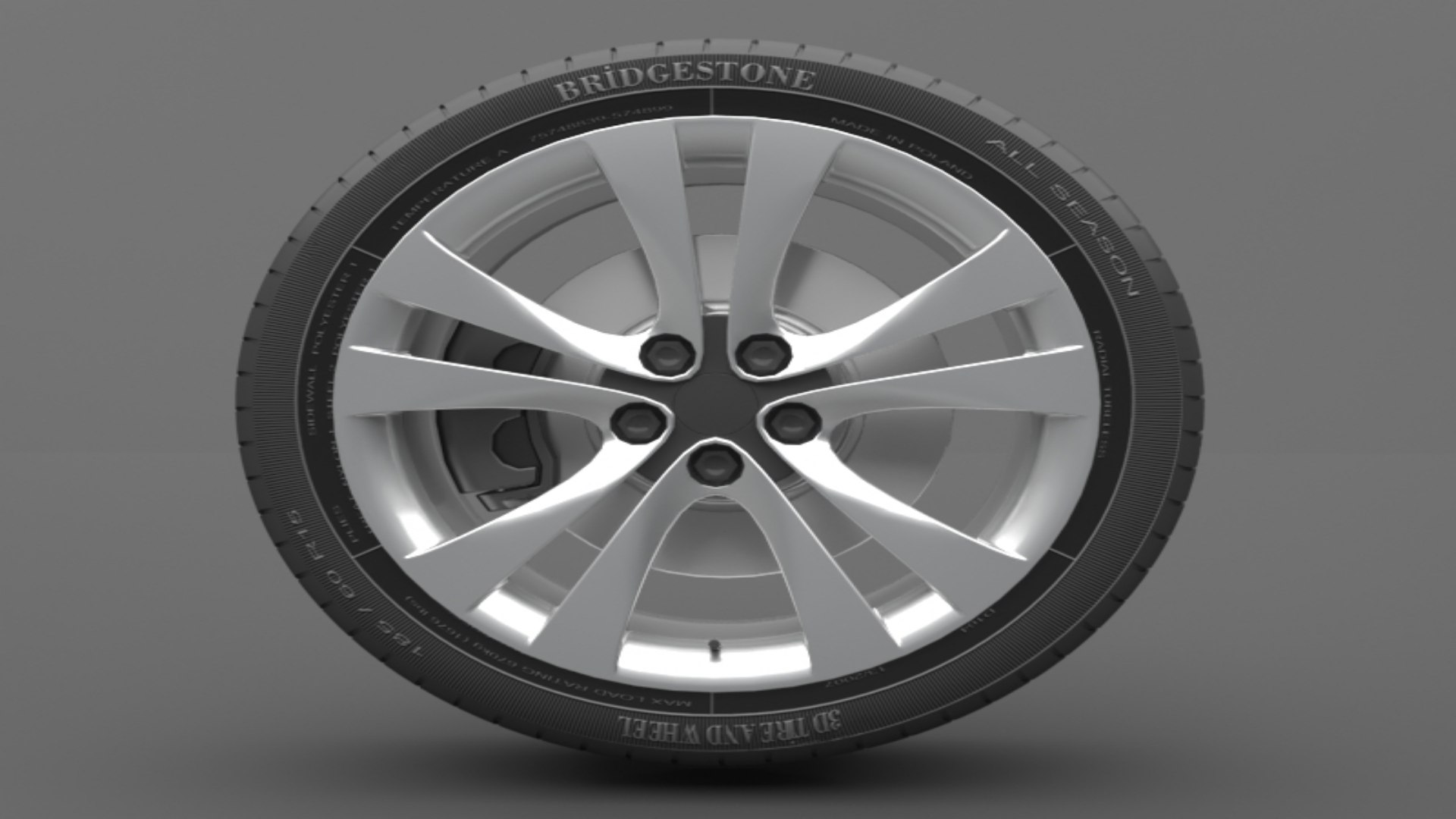 Realistic Tire Wheel 10 Model - TurboSquid 1723196