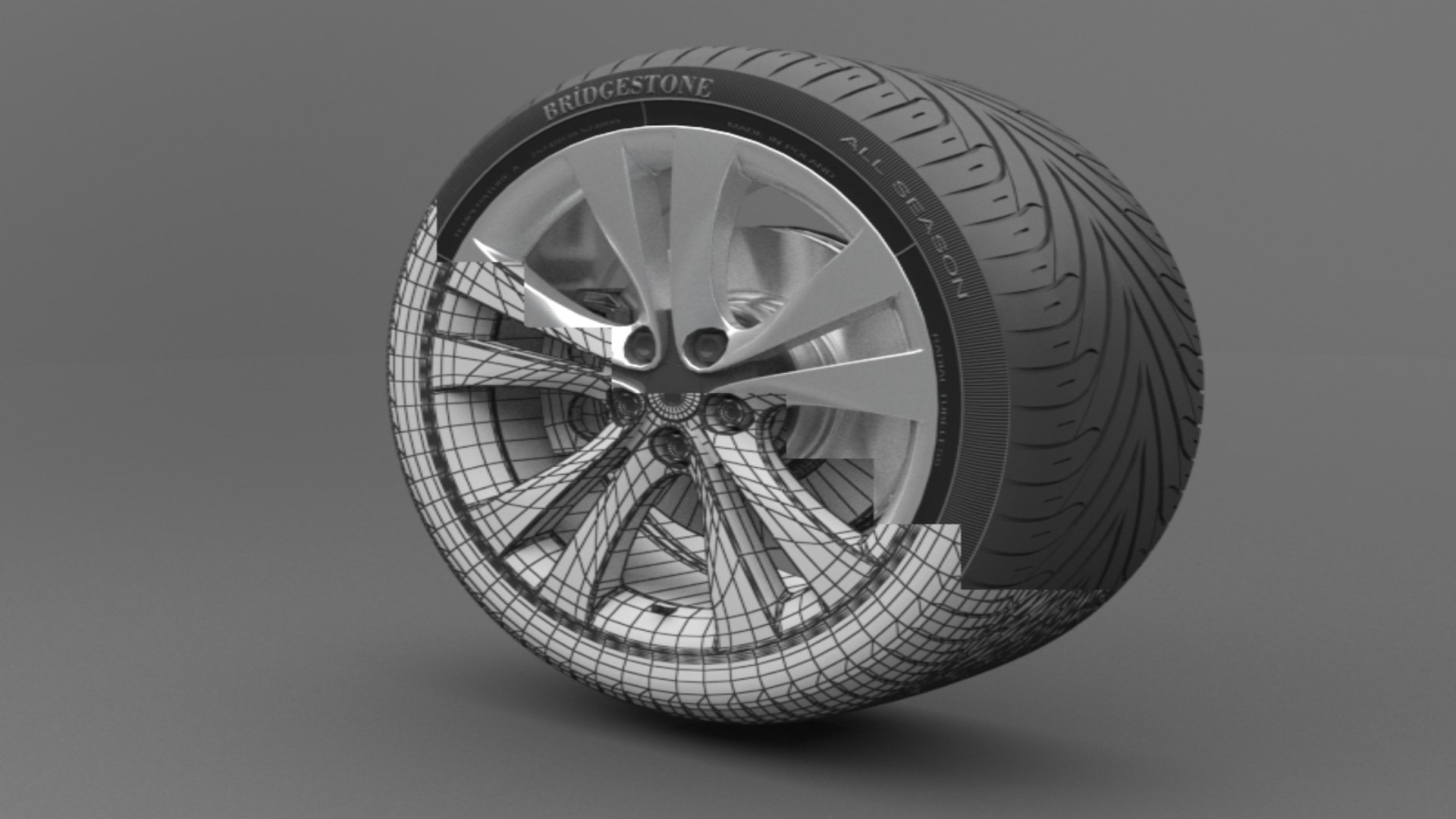 Realistic Tire Wheel 10 Model - TurboSquid 1723196