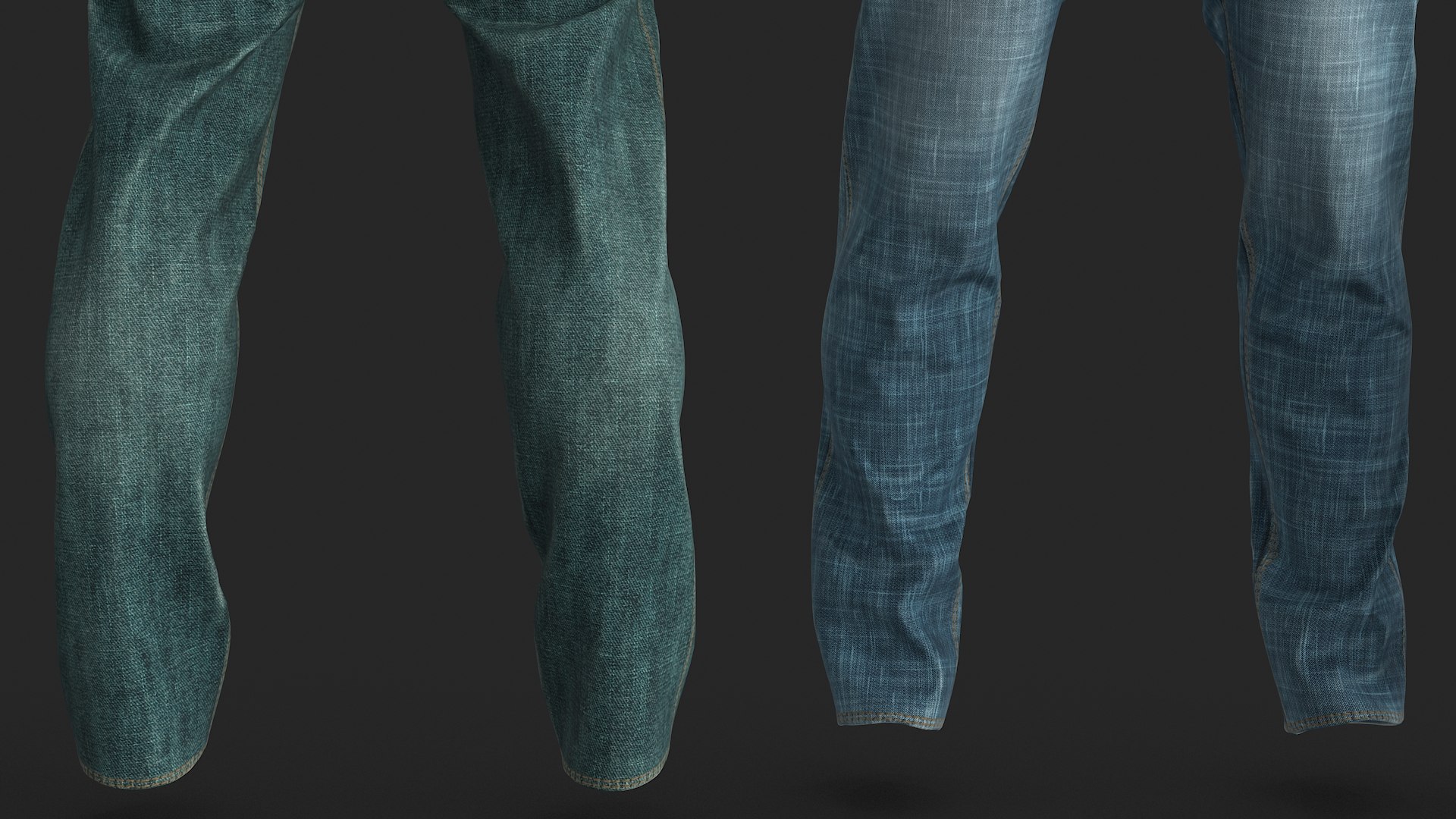 3D Model Male Jeans 2 Colors - TurboSquid 2335421