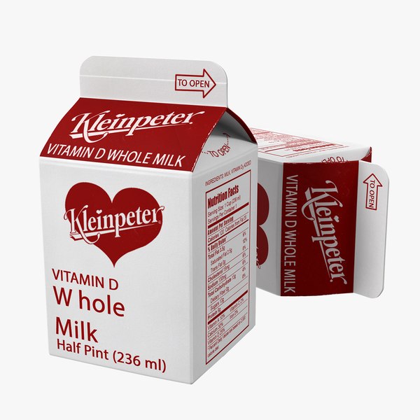 3d half gallon milk carton