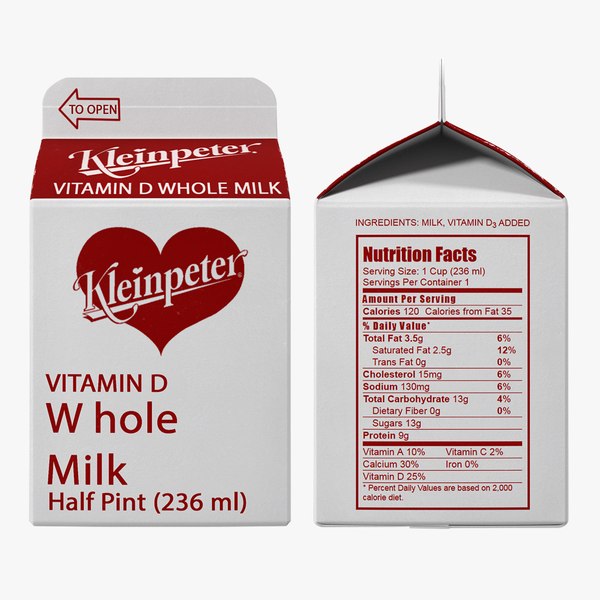 obj milk carton pint package