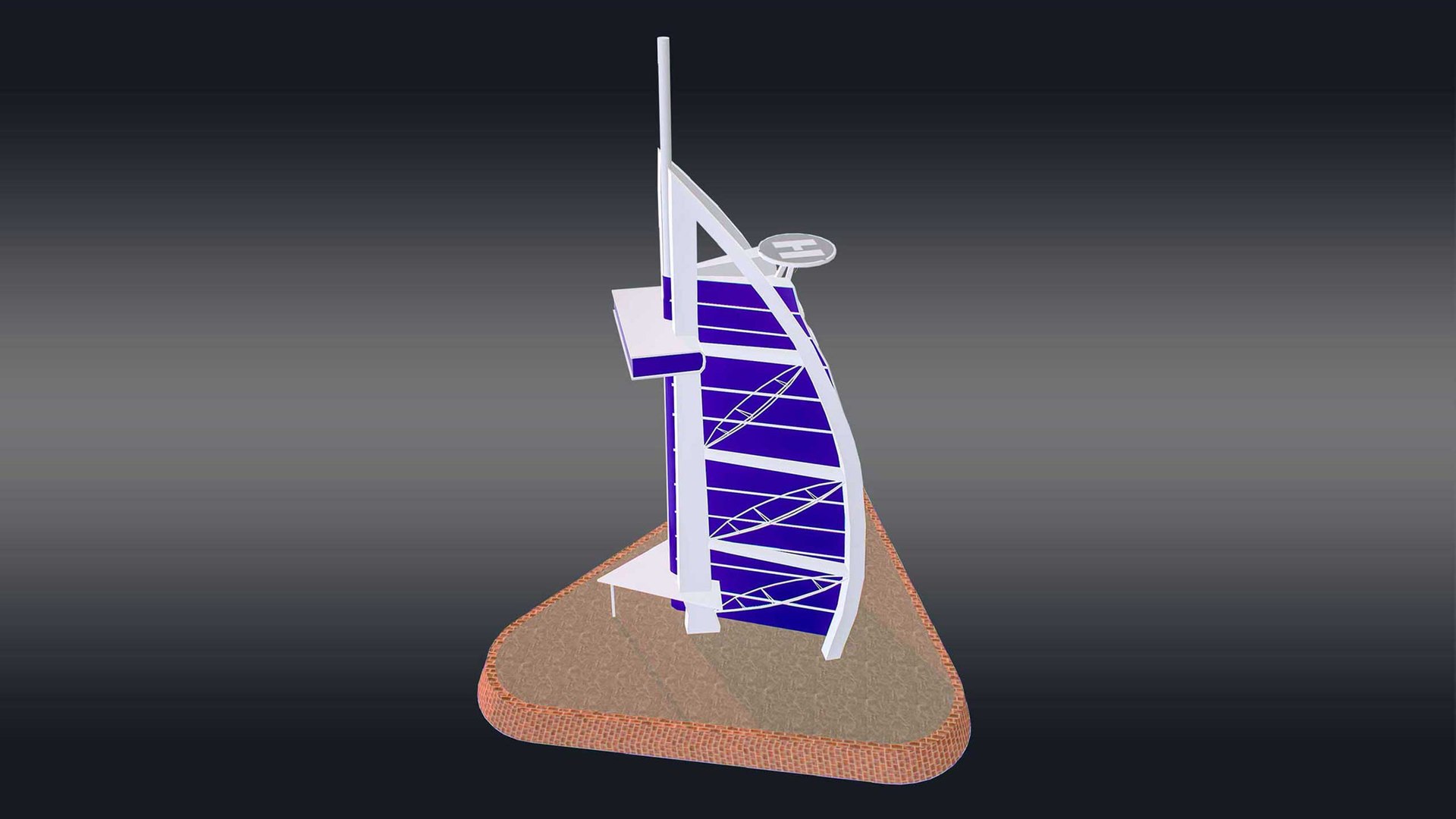 3D Model Burj Al Arab 3D Model - TurboSquid 2124772