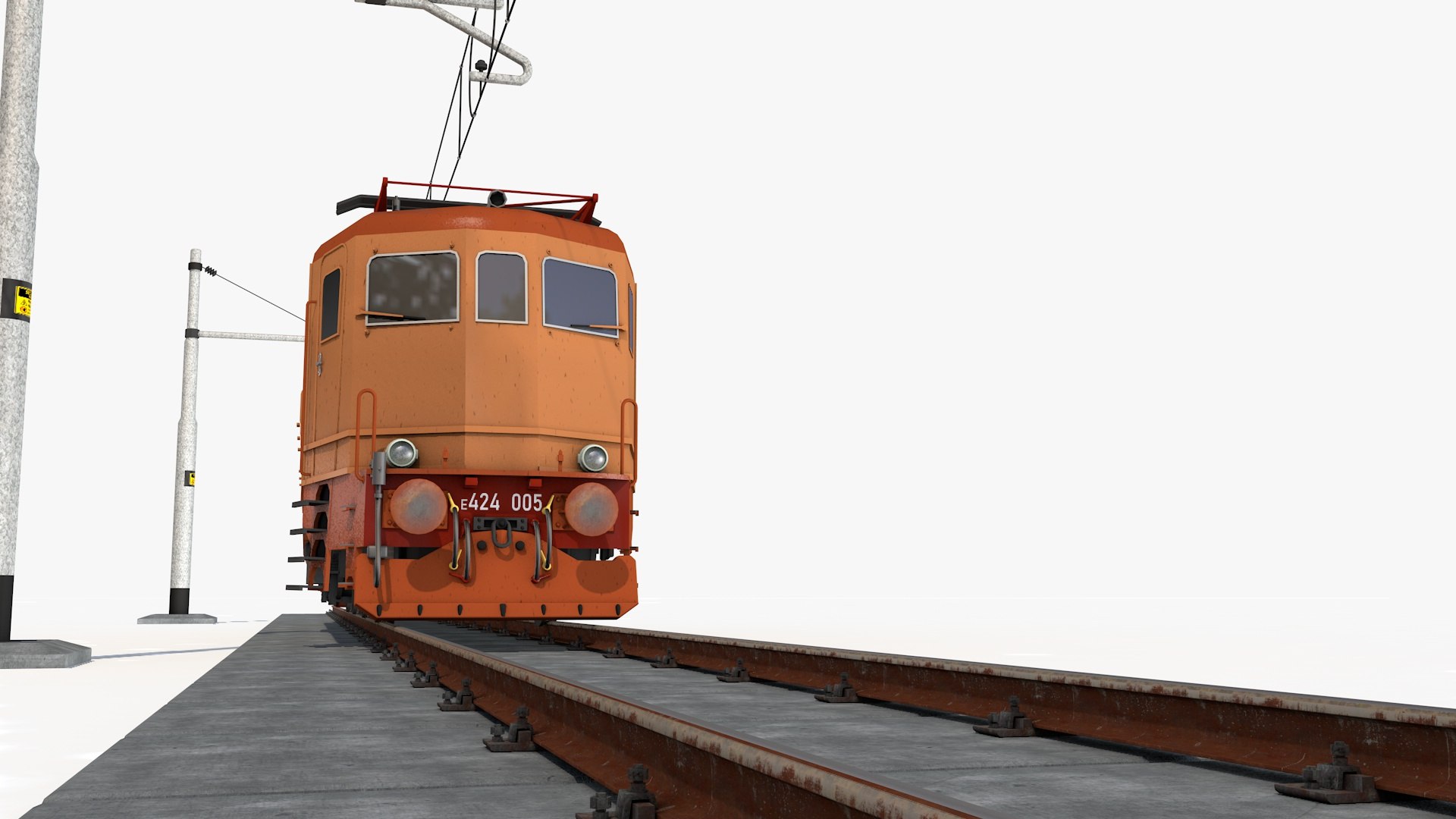 3D Model Electric Locomotive E424 - TurboSquid 2412165