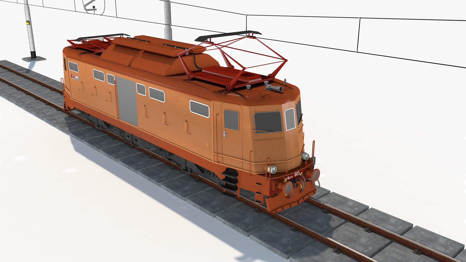 3D Model Electric Locomotive E424 - TurboSquid 2412165