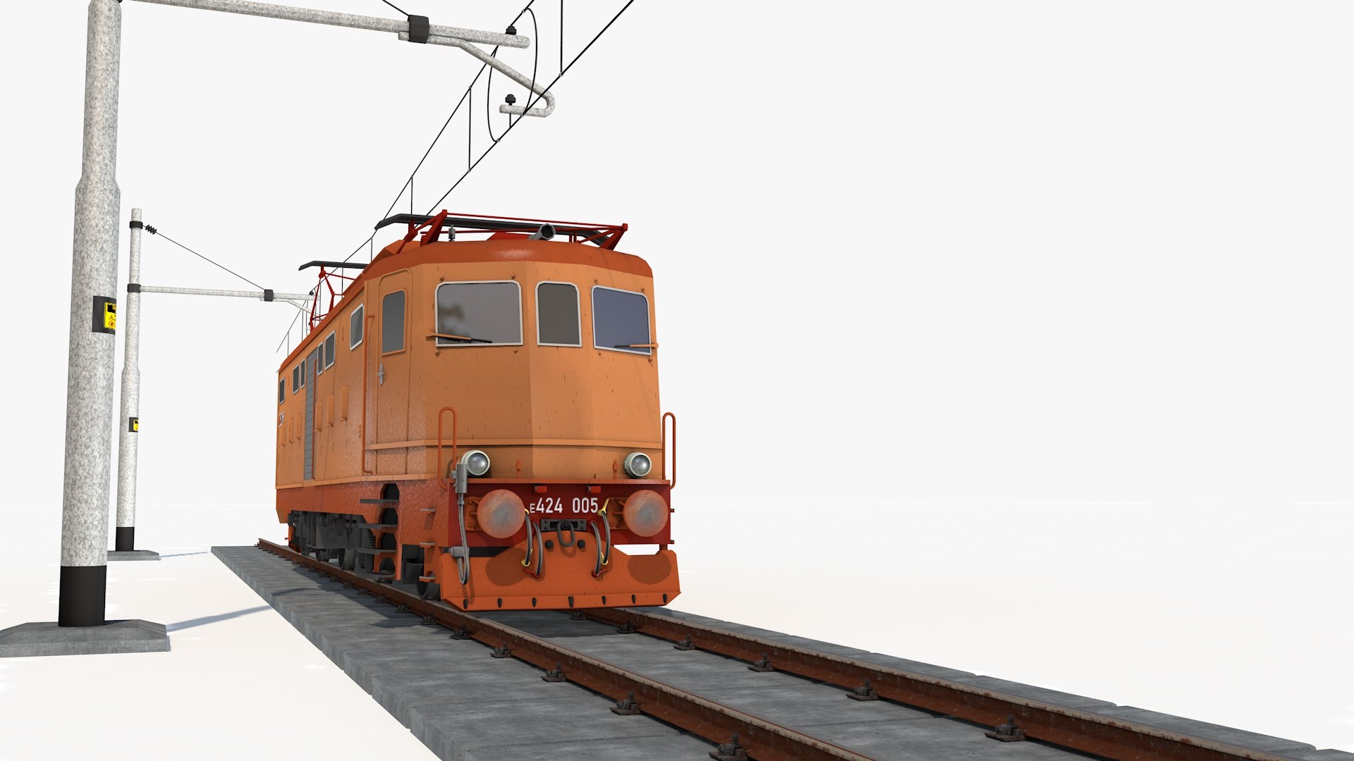 3D Model Electric Locomotive E424 - TurboSquid 2412165