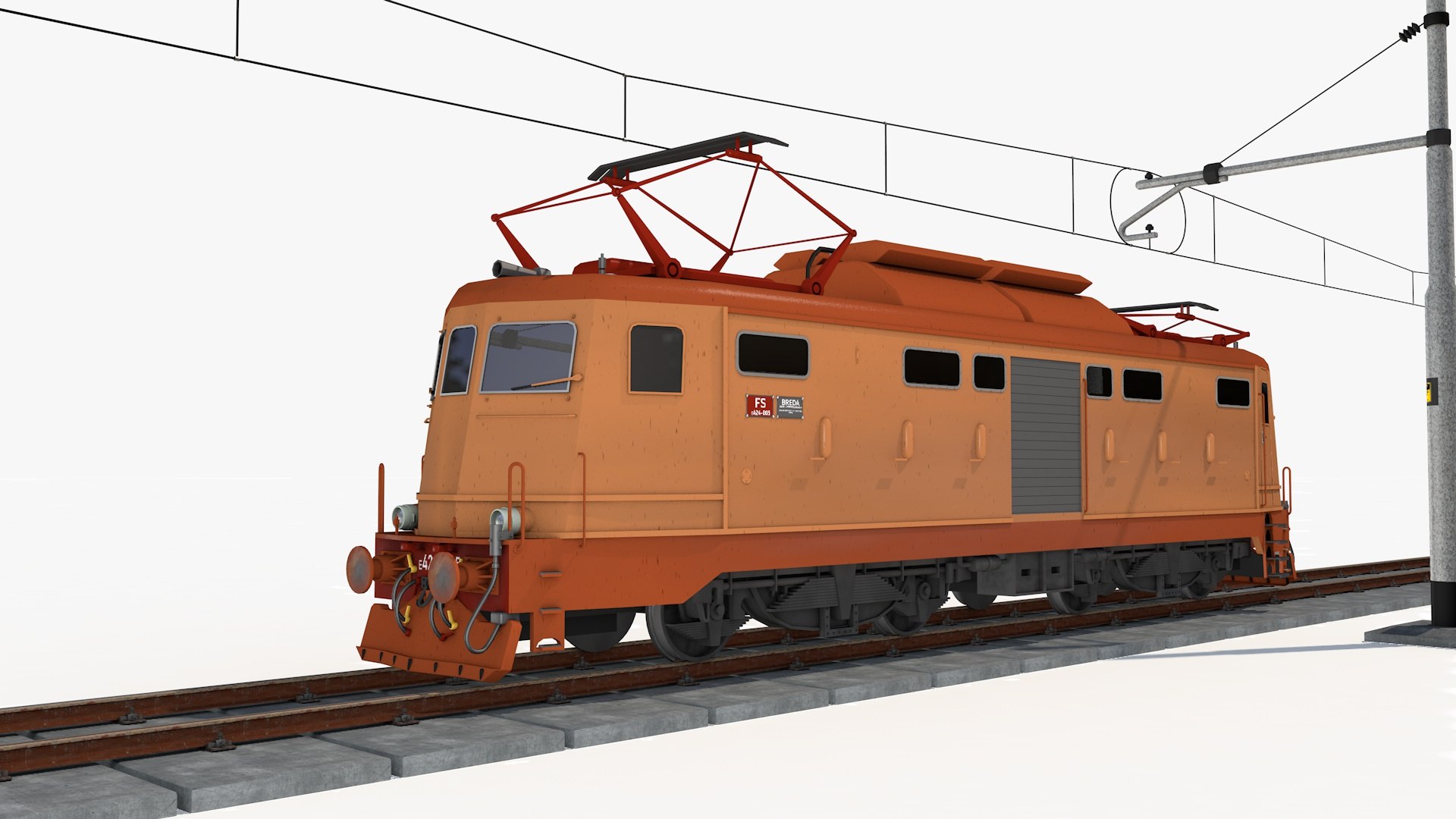 3D Model Electric Locomotive E424 - TurboSquid 2412165