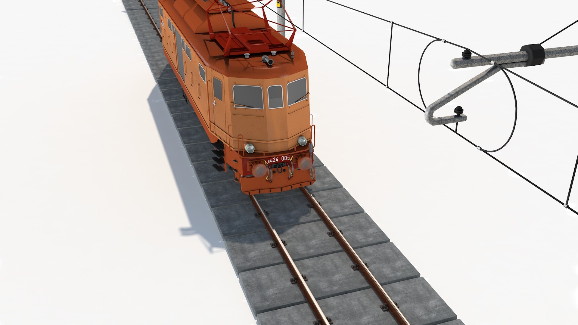 3D Model Electric Locomotive E424 - TurboSquid 2412165