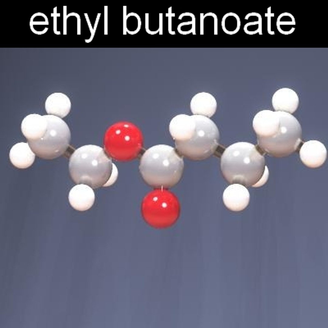 3ds Max Molecule Ethyl Butanoate