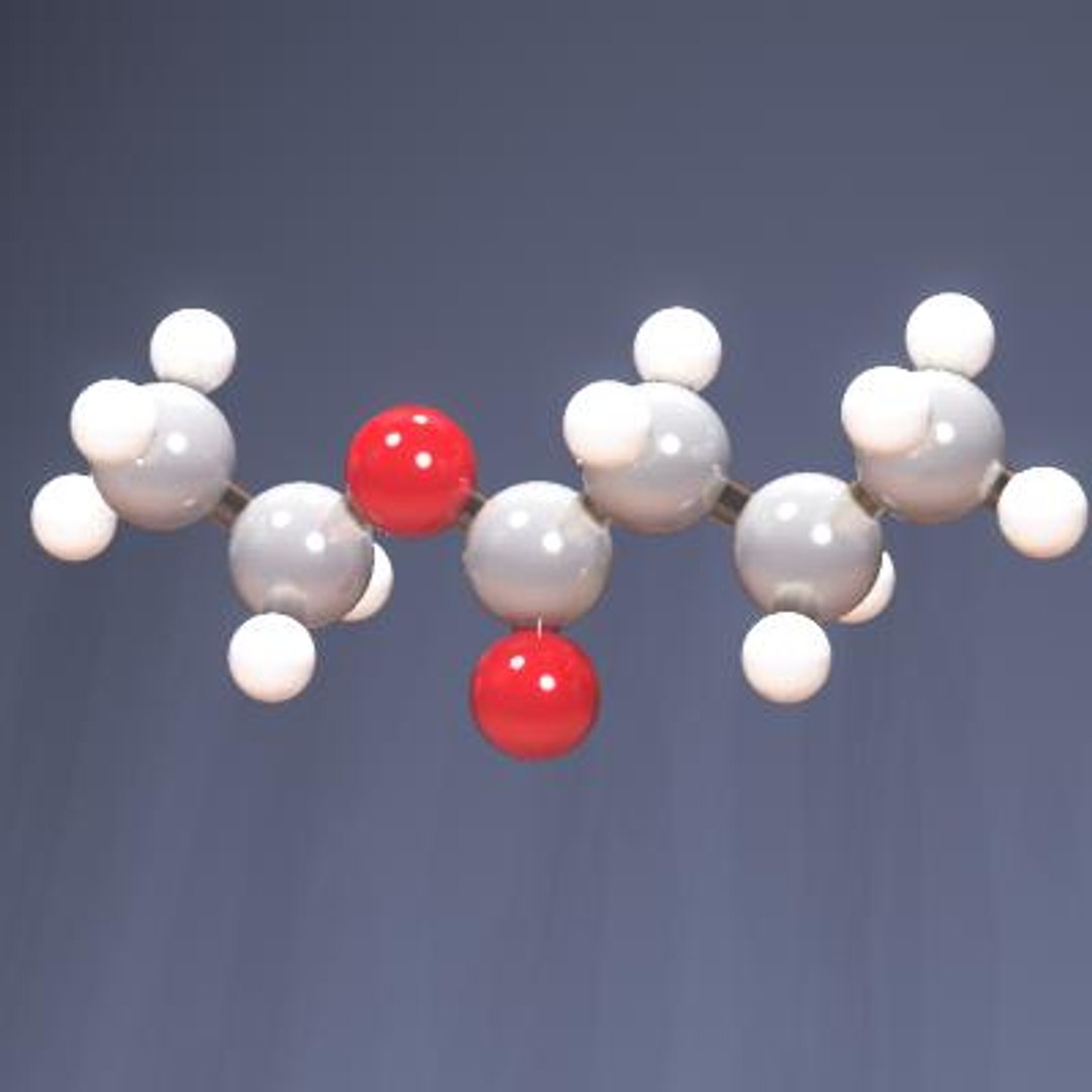 3ds Max Molecule Ethyl Butanoate