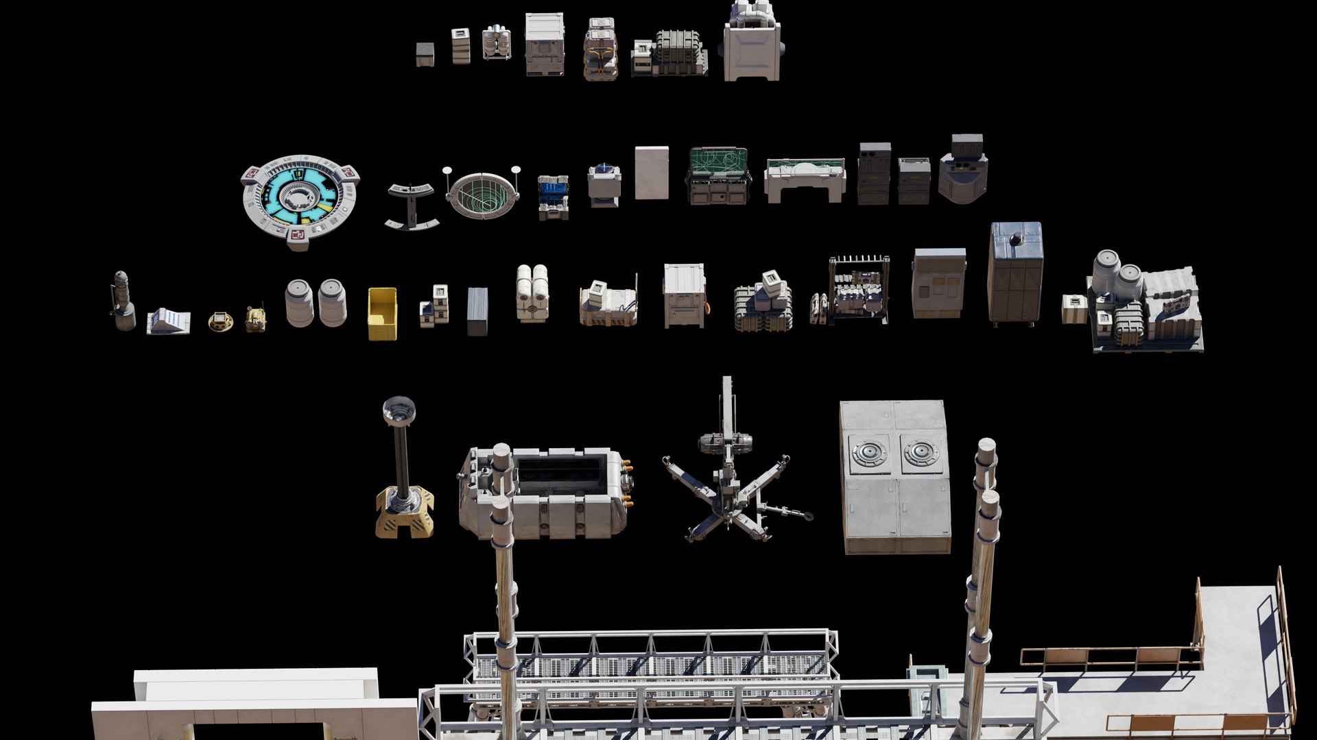 Star Wars Galactic Republic Prop Collection Kitbash 3D Model 3D ...