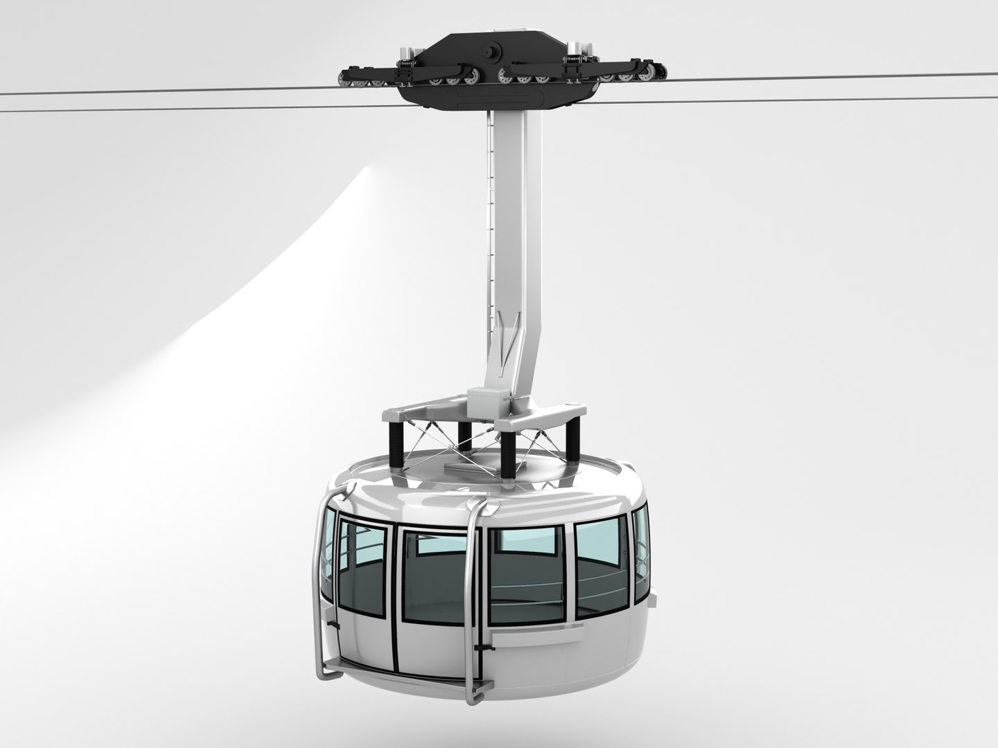 Aerial tramway cable car 3D - TurboSquid 1444160