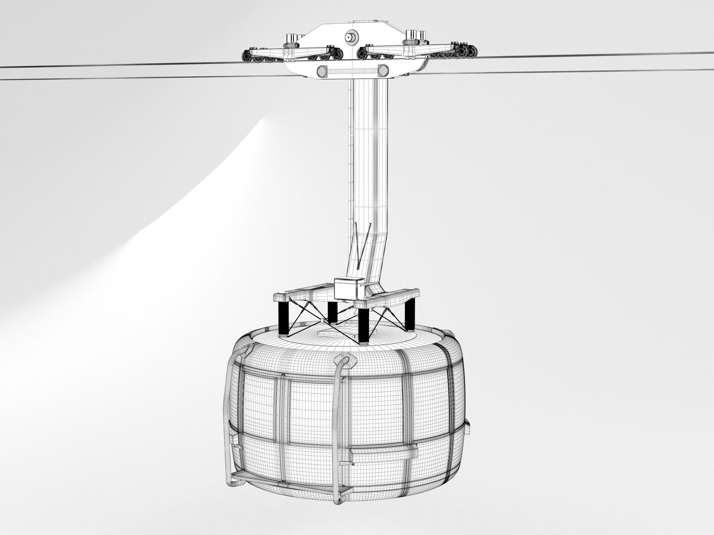 Aerial tramway cable car 3D - TurboSquid 1444160