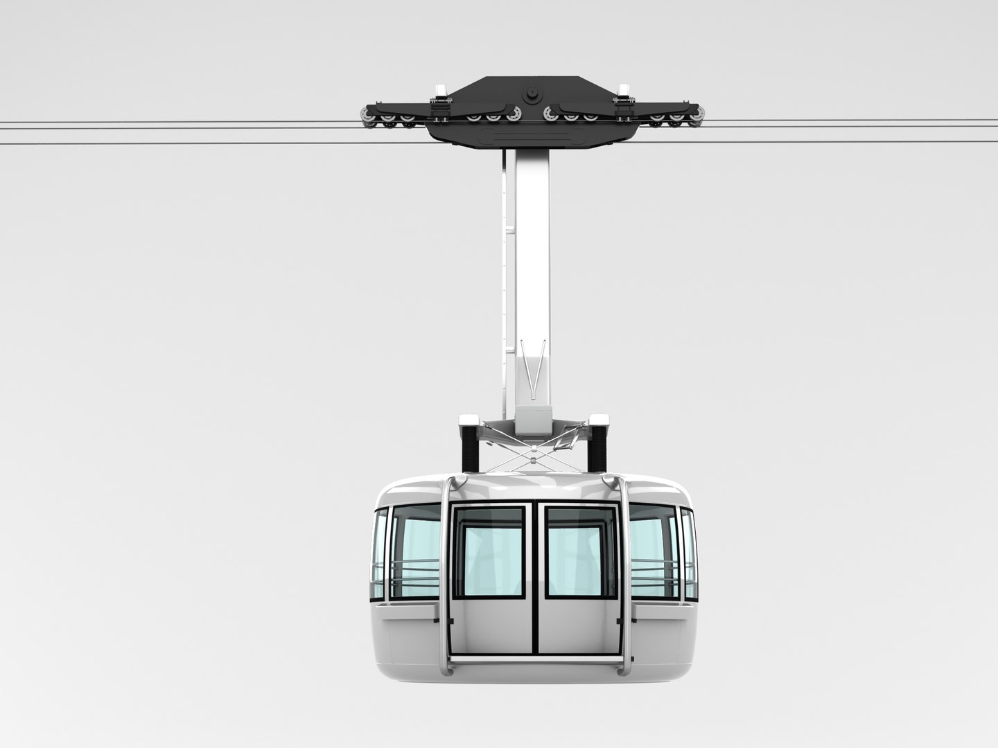 Aerial tramway cable car 3D - TurboSquid 1444160
