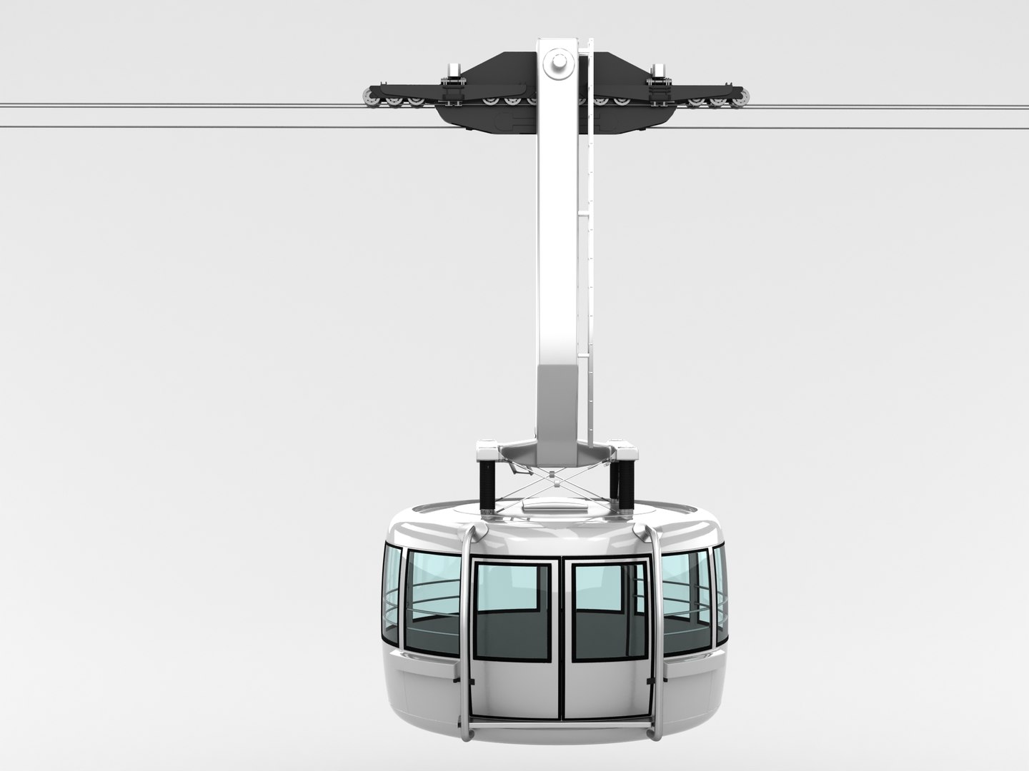 Aerial tramway cable car 3D - TurboSquid 1444160