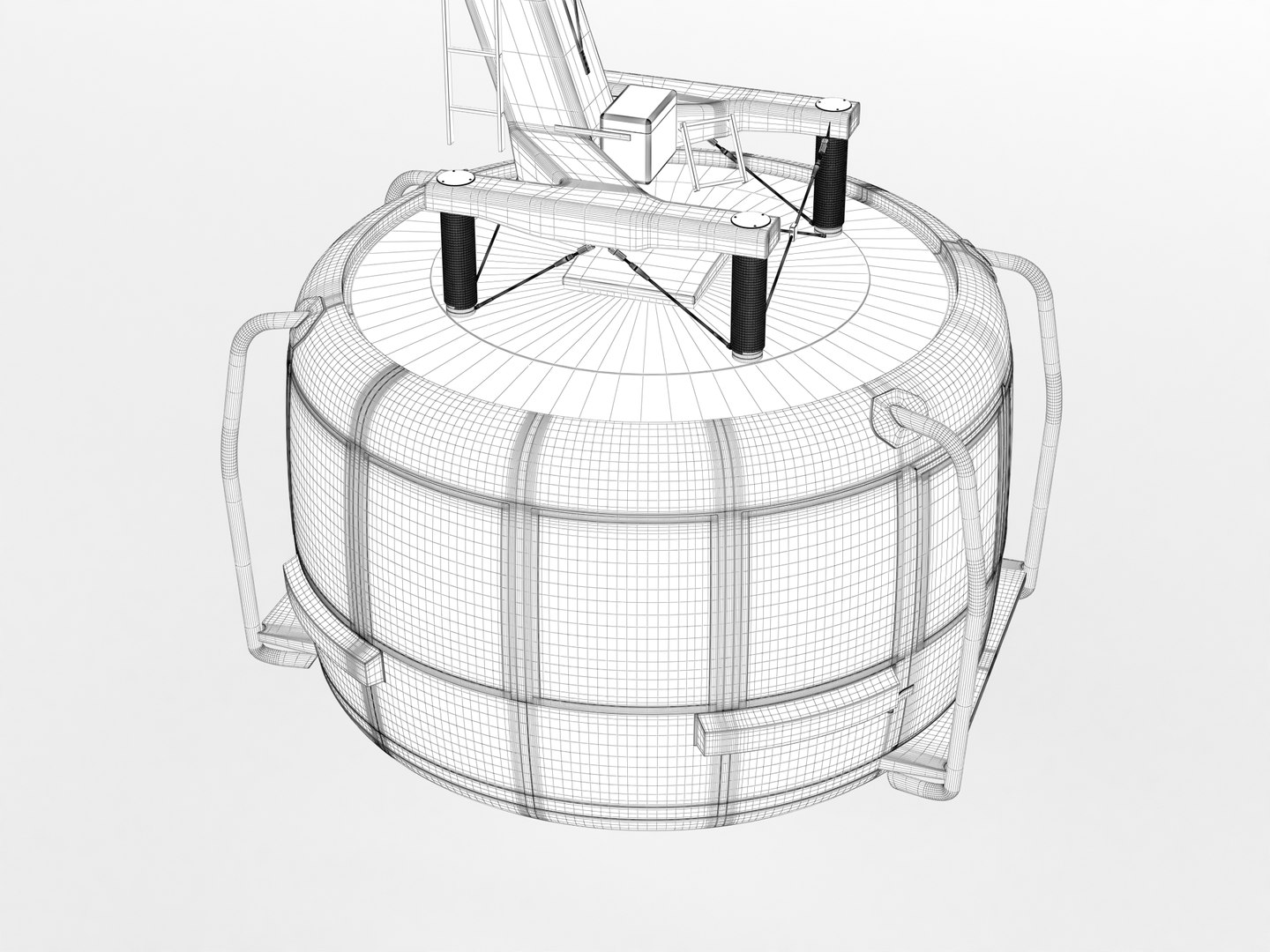 Aerial tramway cable car 3D - TurboSquid 1444160