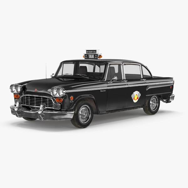 modelo 3d Taxi clásico Checker con interior sencillo - TurboSquid 2264157