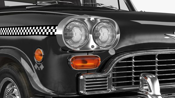 modelo 3d Taxi clásico Checker con interior sencillo - TurboSquid 2264157