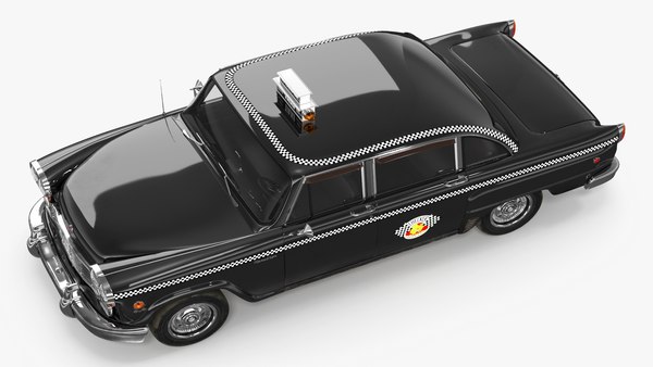 modelo 3d Taxi clásico Checker con interior sencillo - TurboSquid 2264157