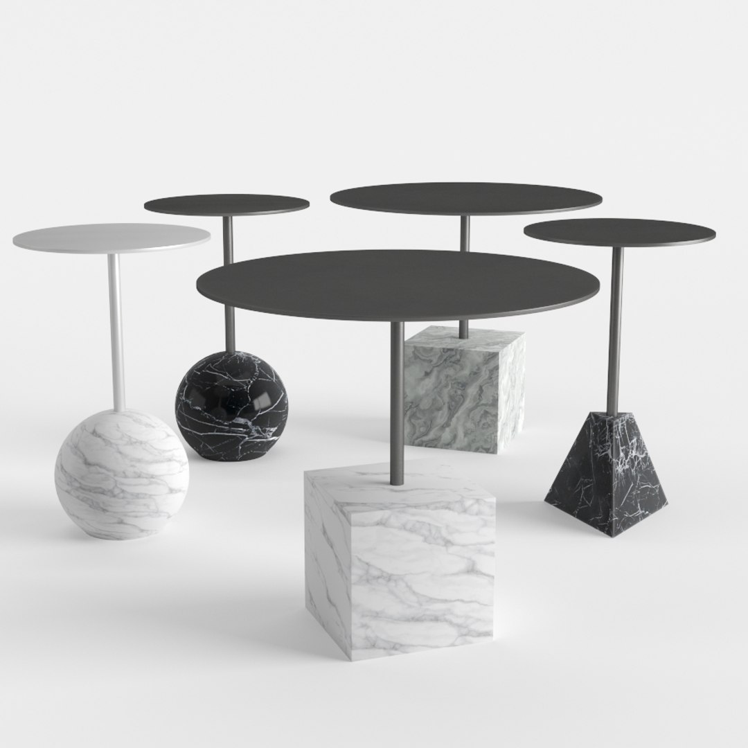 Knockout lounge tables 3D model - TurboSquid 1568856