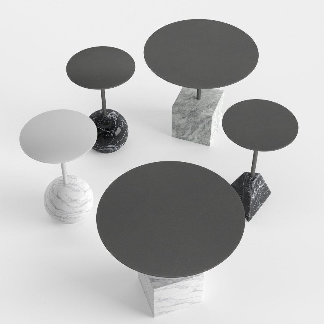 Knockout lounge tables 3D model - TurboSquid 1568856