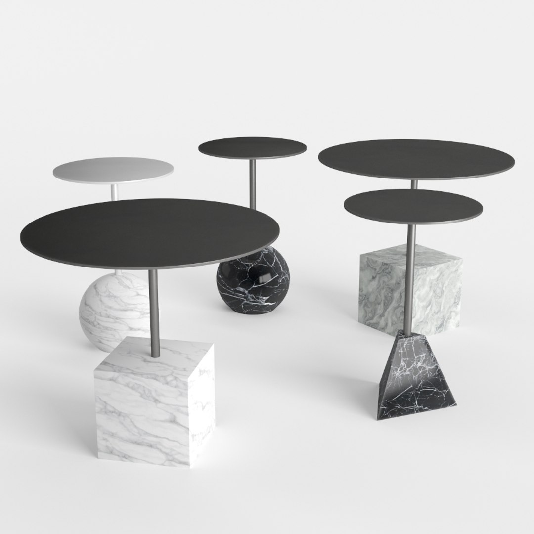 Knockout lounge tables 3D model - TurboSquid 1568856