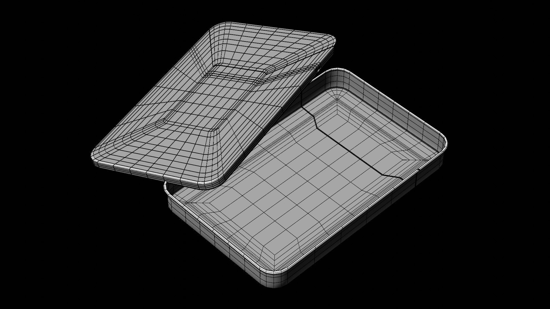 3D Tin Slider Container Black Steel - TurboSquid 2335171