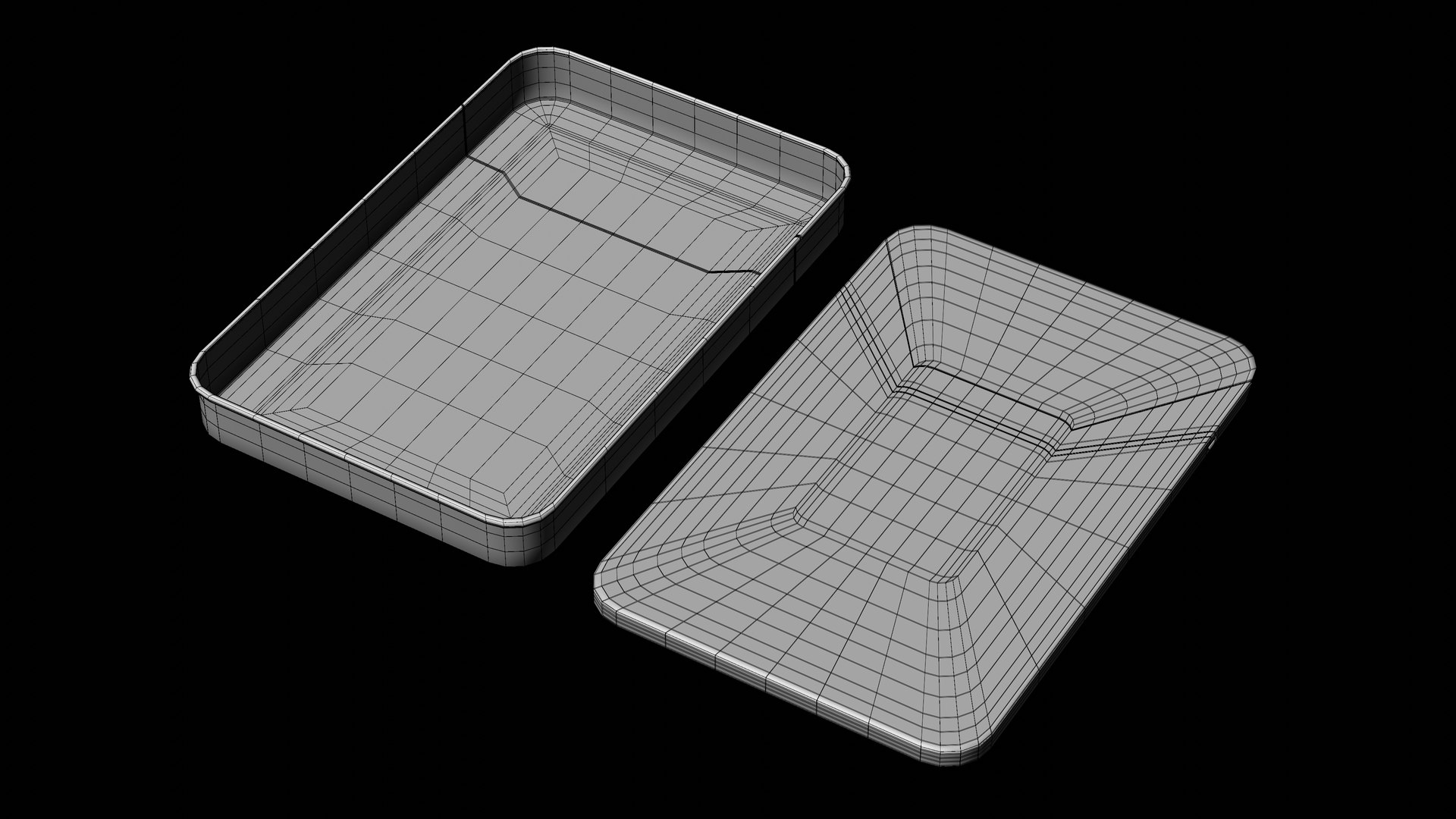 3D Tin Slider Container Black Steel - TurboSquid 2335171