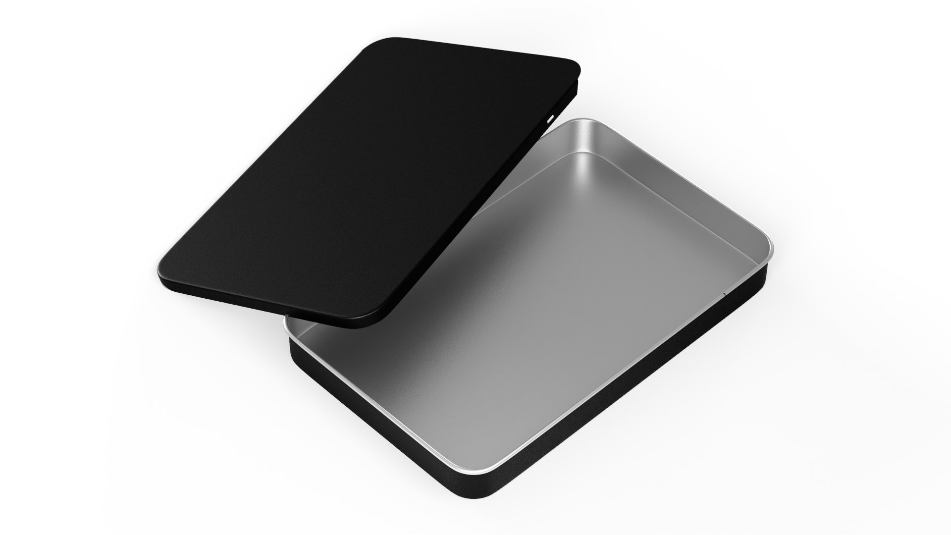 3D Tin Slider Container Black Steel - TurboSquid 2335171