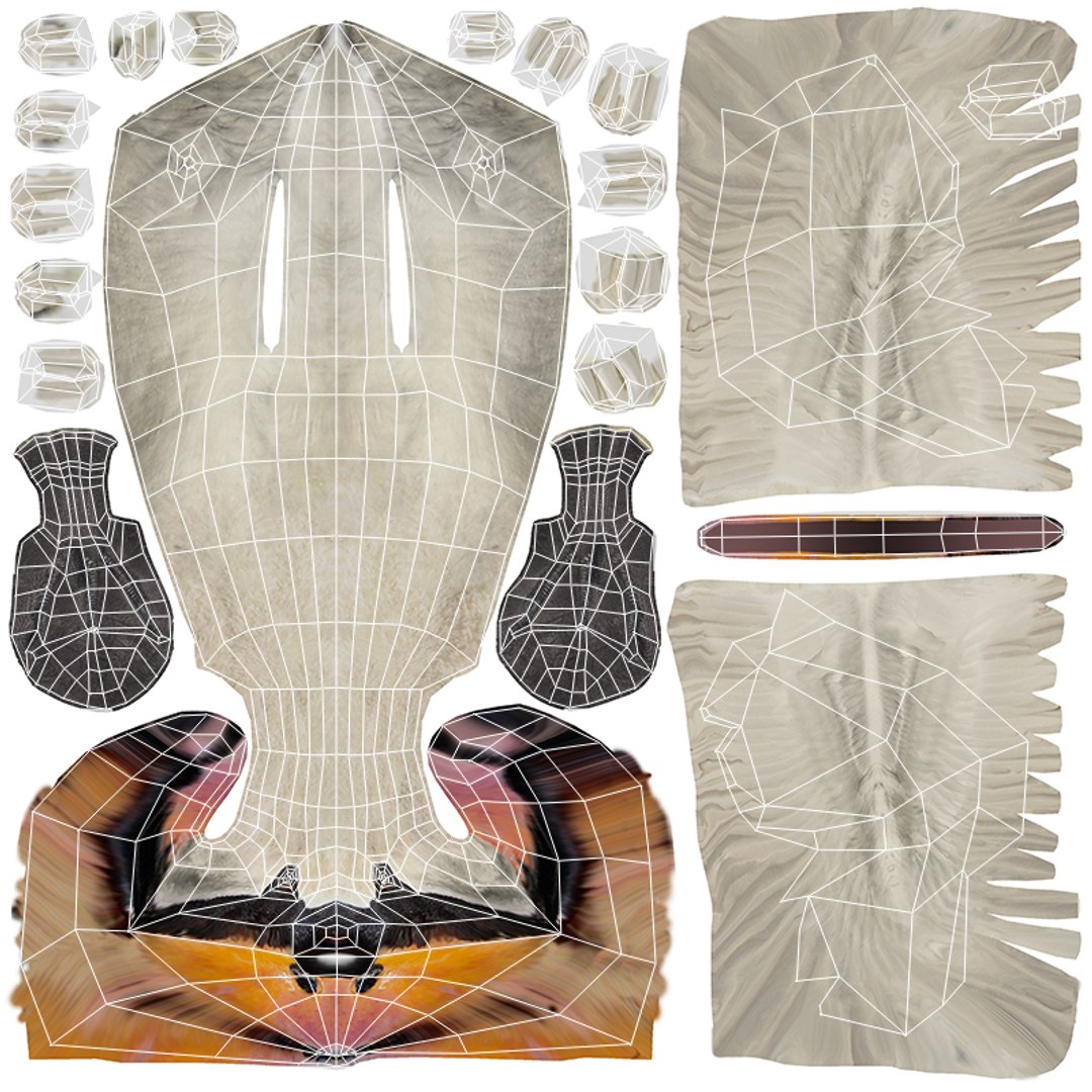 Swan Swimming Walking 3d Model