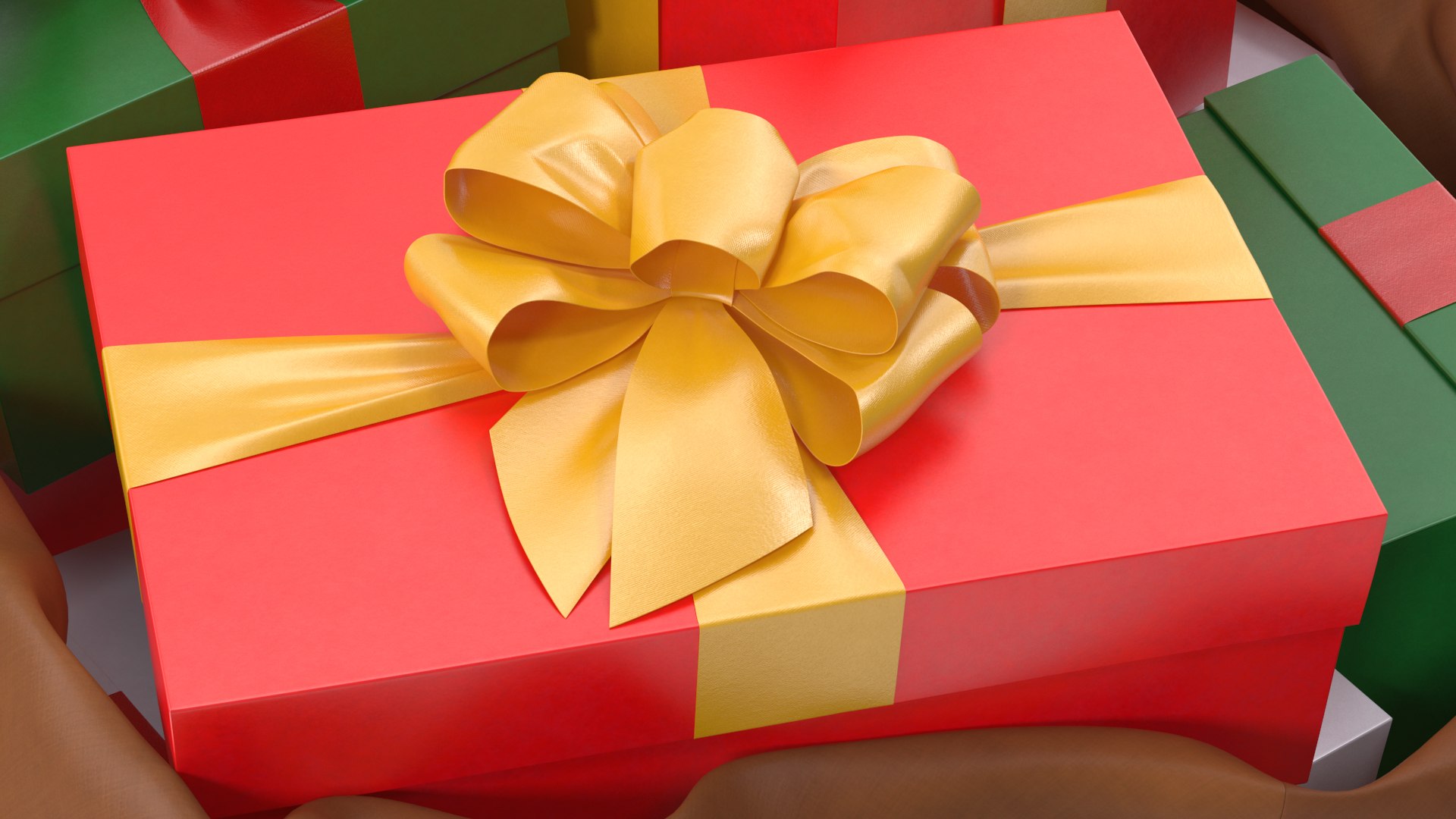 Santa Claus Open Brown Bag With Gifts 3D - TurboSquid 2207028