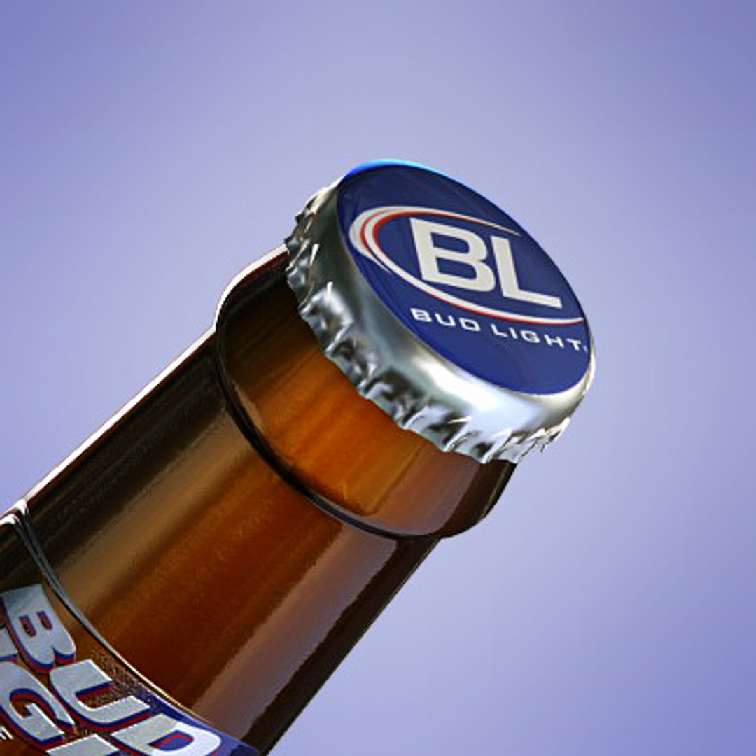 Bud Light Beer Bottle 3d Obj
