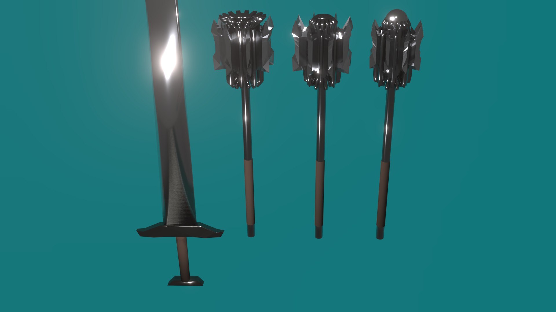 Mace And Sword Pack 3D Model - TurboSquid 1915424