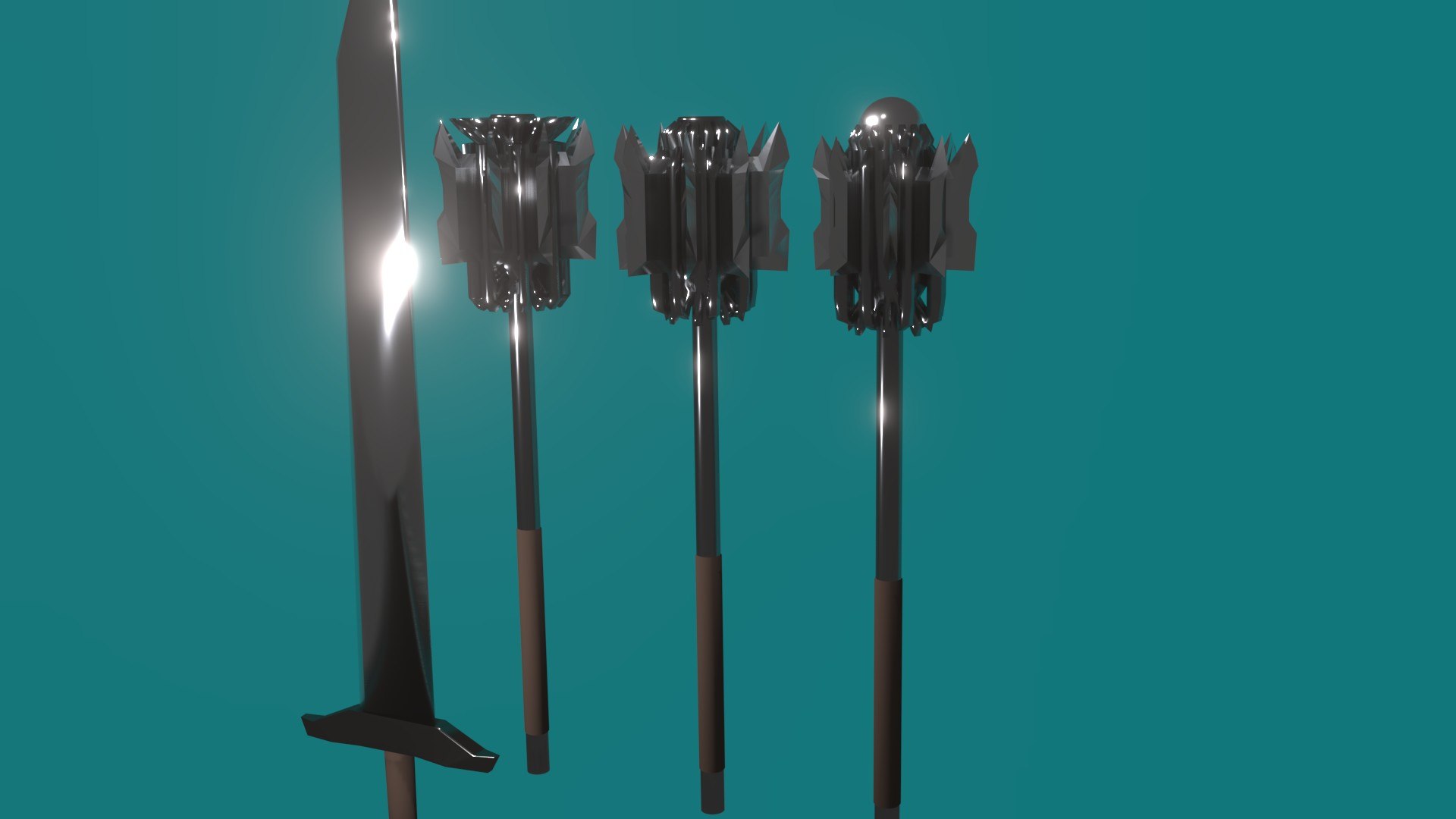 Mace And Sword Pack 3D Model - TurboSquid 1915424