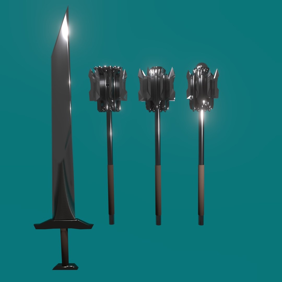 Mace And Sword Pack 3D Model - TurboSquid 1915424