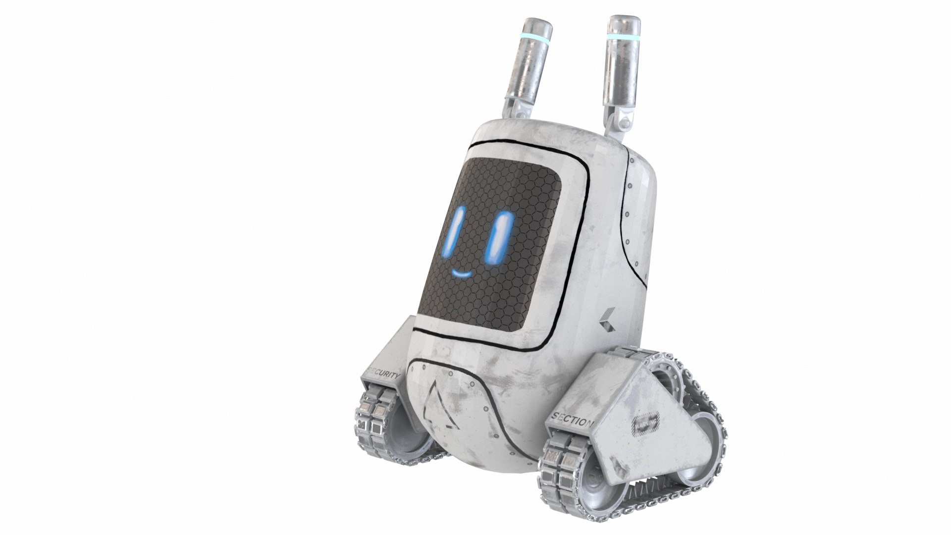 3D Model Mini Robot White - TurboSquid 1922613