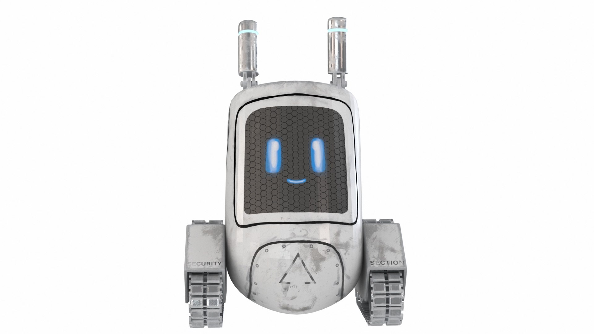 3D Model Mini Robot White - TurboSquid 1922613
