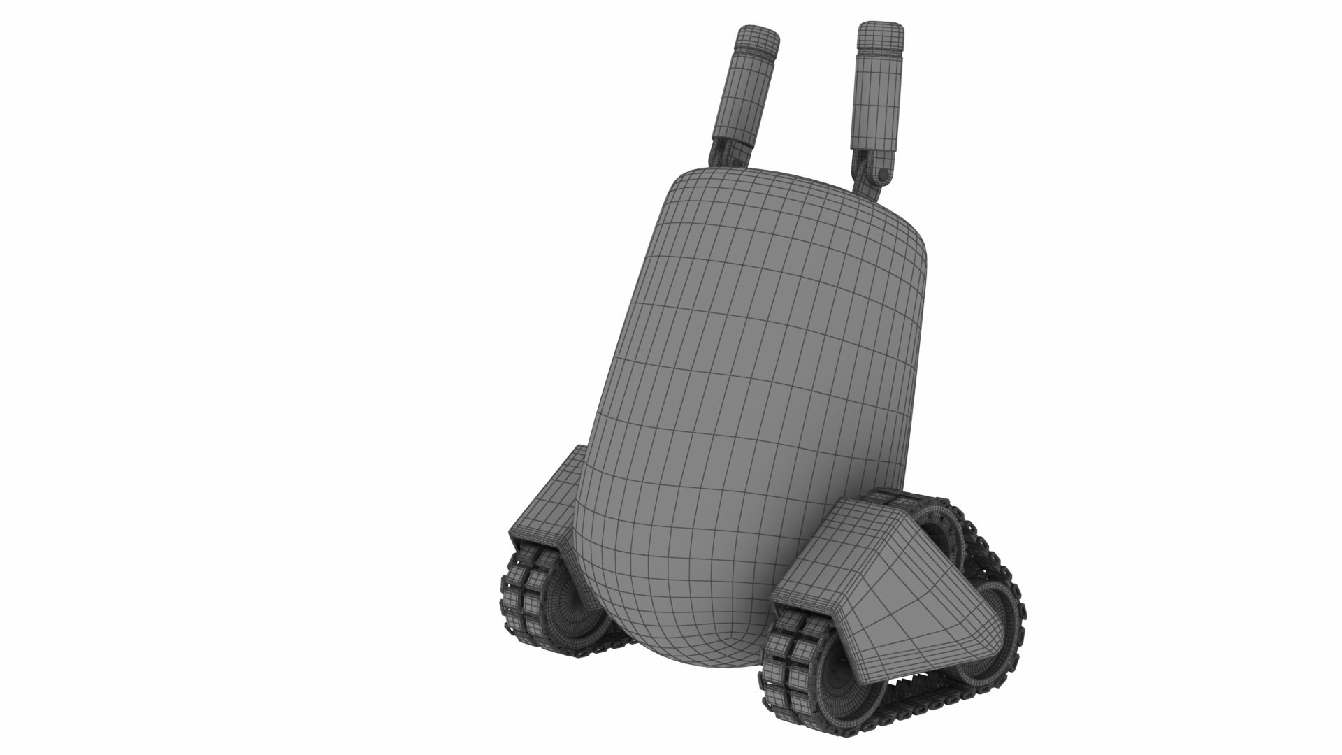 3D Model Mini Robot White - TurboSquid 1922613