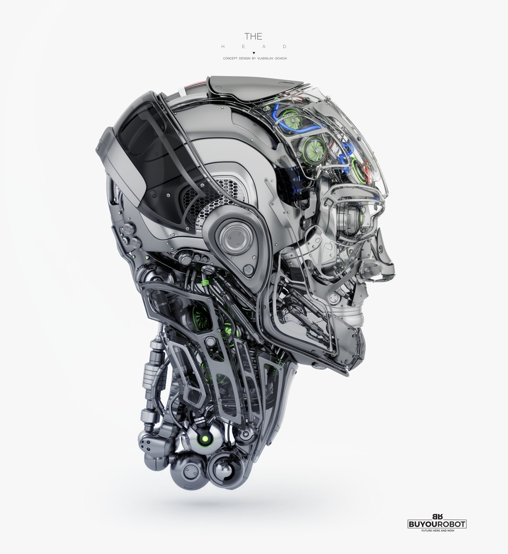 Cyborg Head 3D Model - TurboSquid 1226014