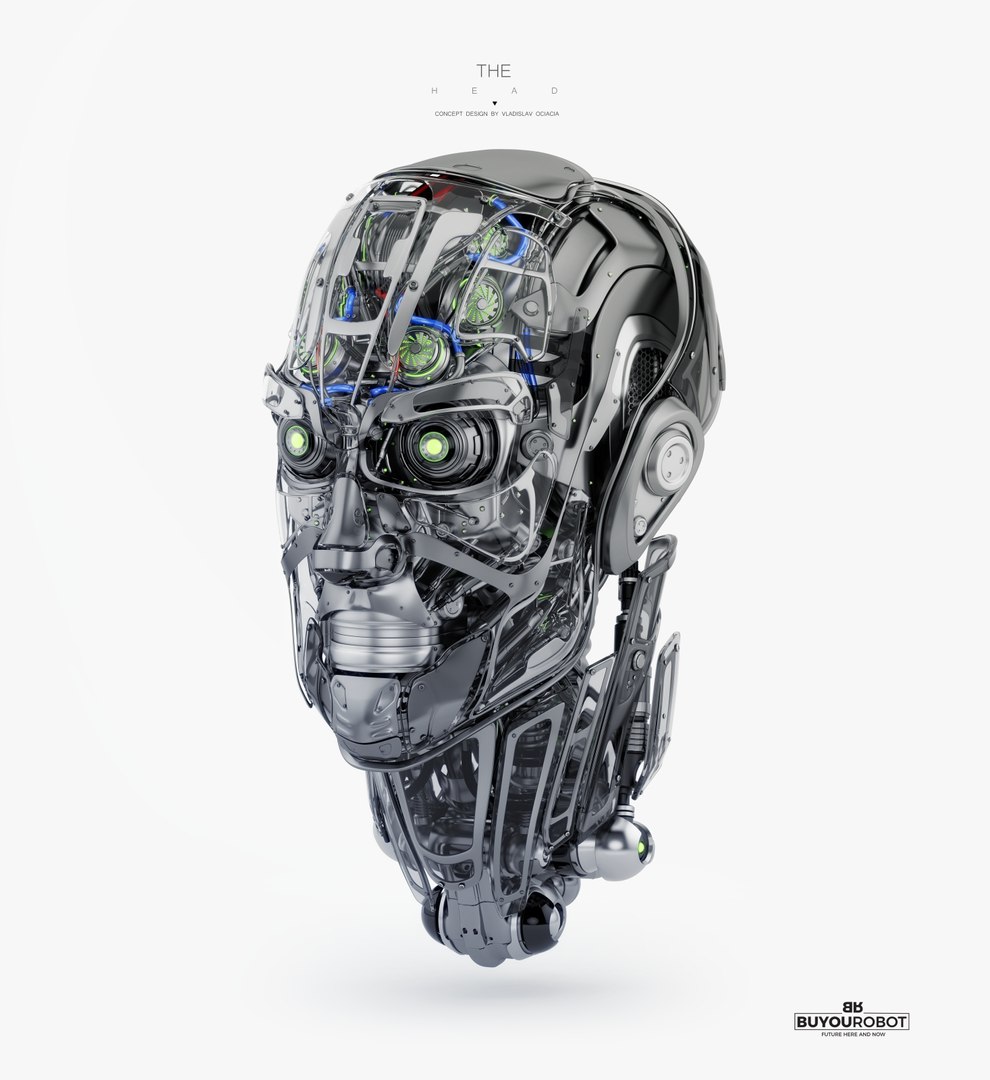 Cyborg Head 3D Model - TurboSquid 1226014