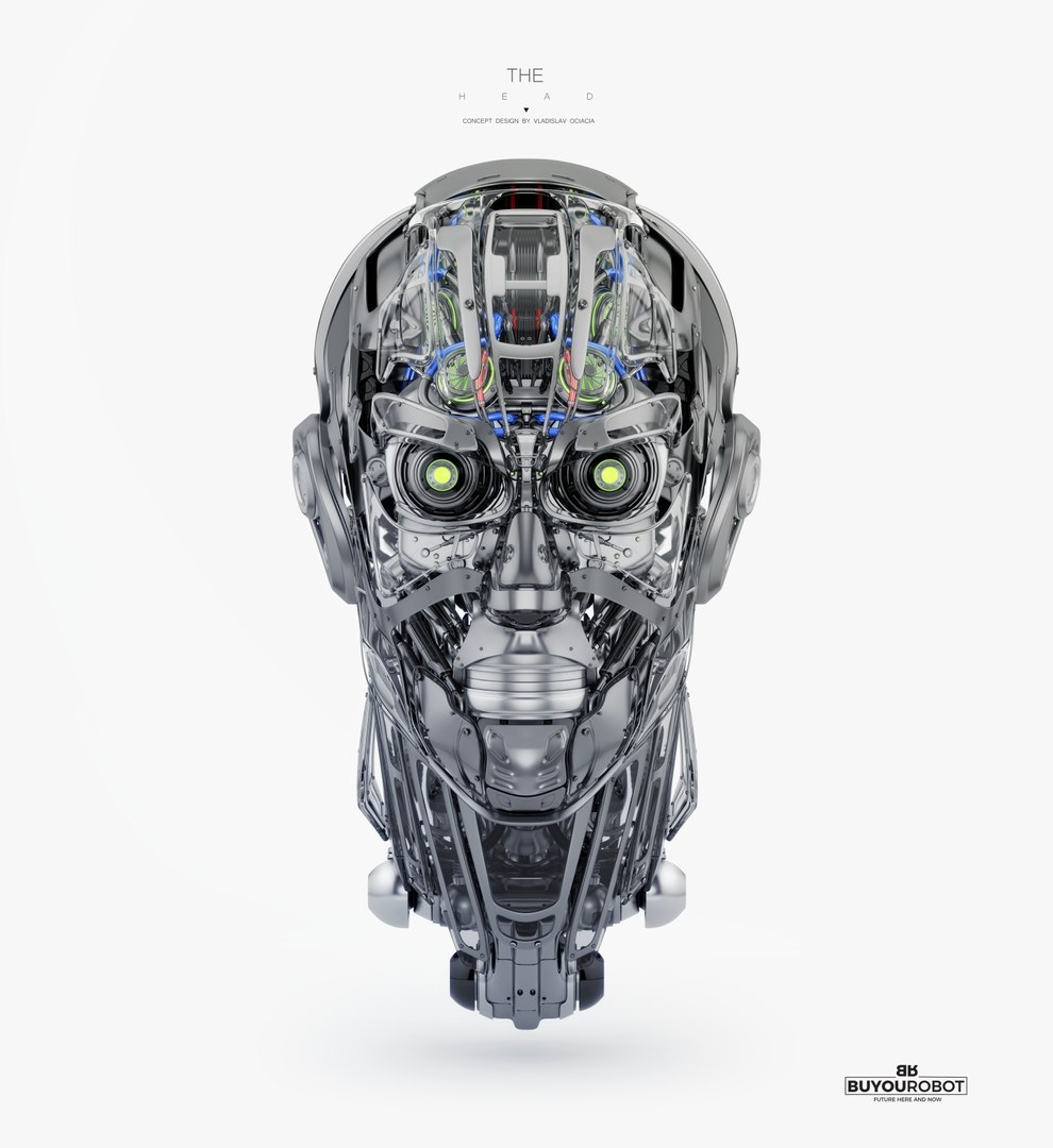 Cyborg Head 3D Model - TurboSquid 1226014
