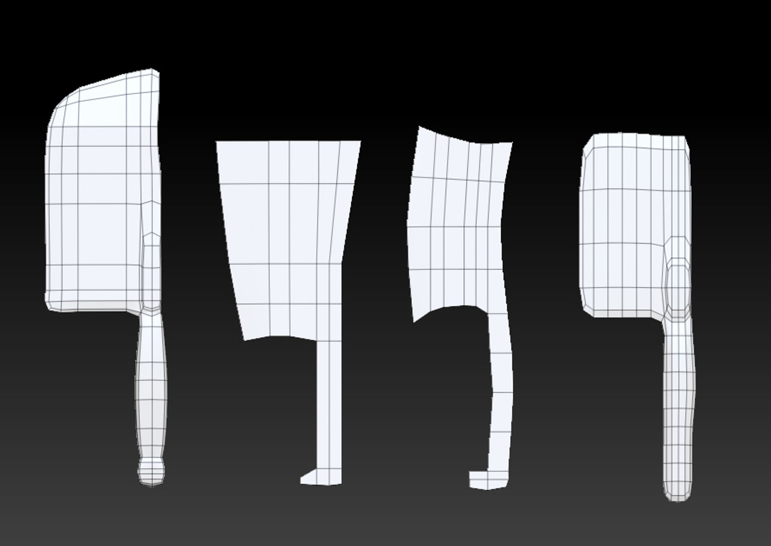 3d butcher knives model