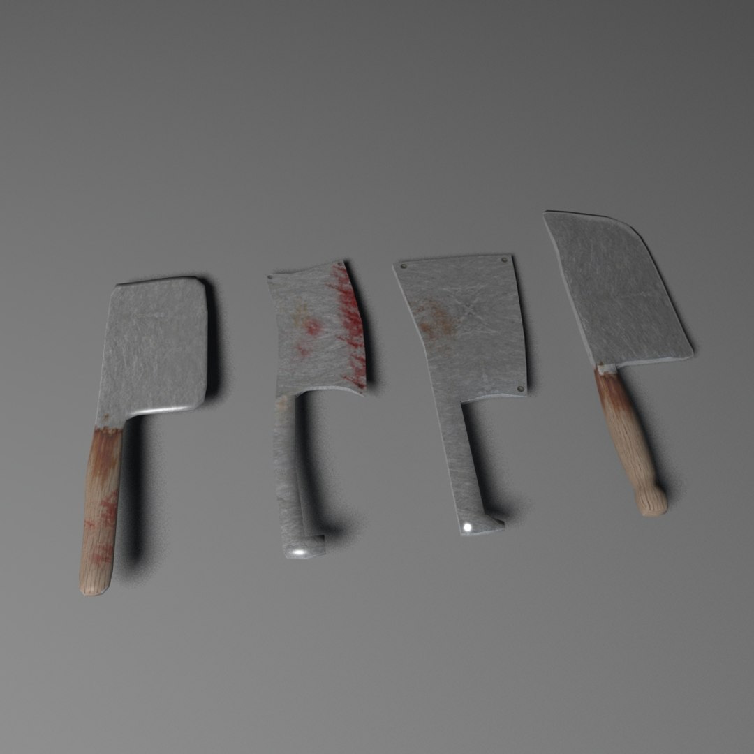 3d butcher knives model