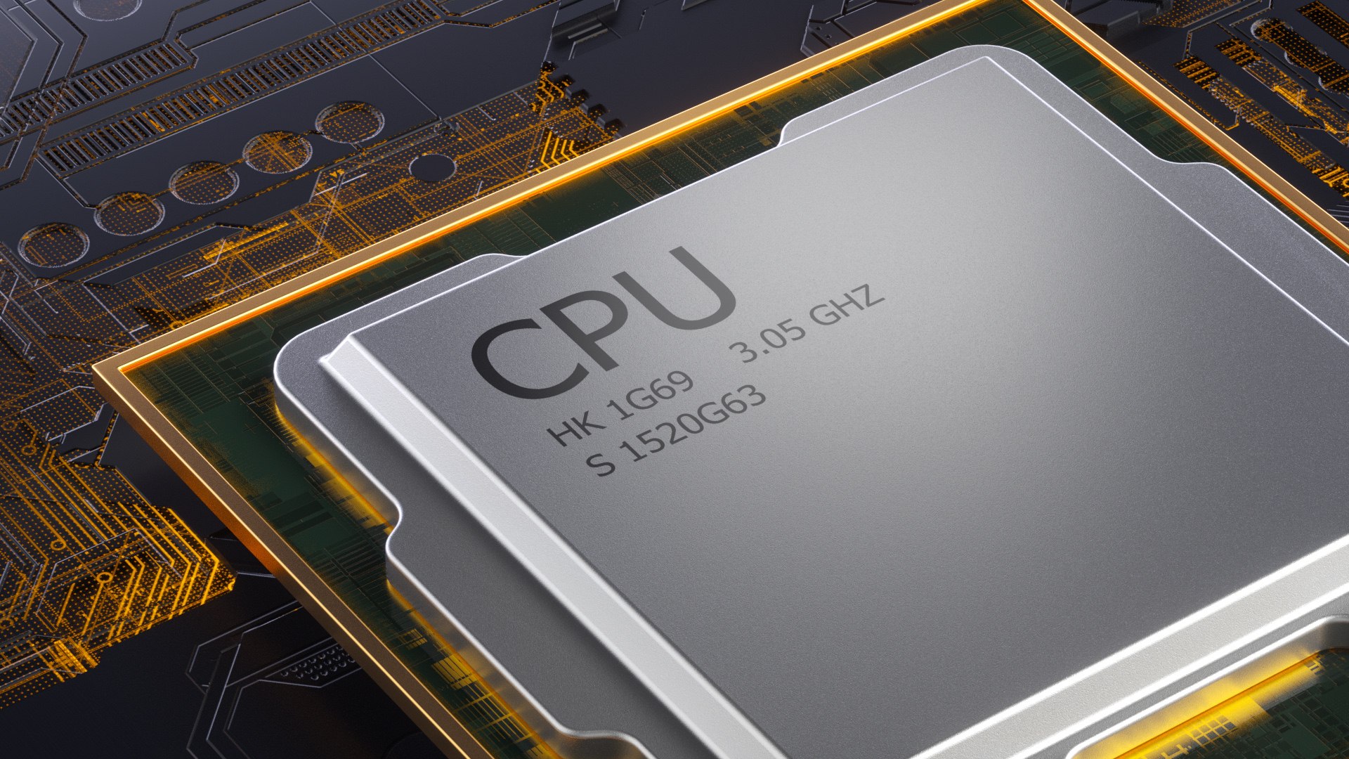 3D Model Technology CPU Chip Structure Computer Internal Chip ...