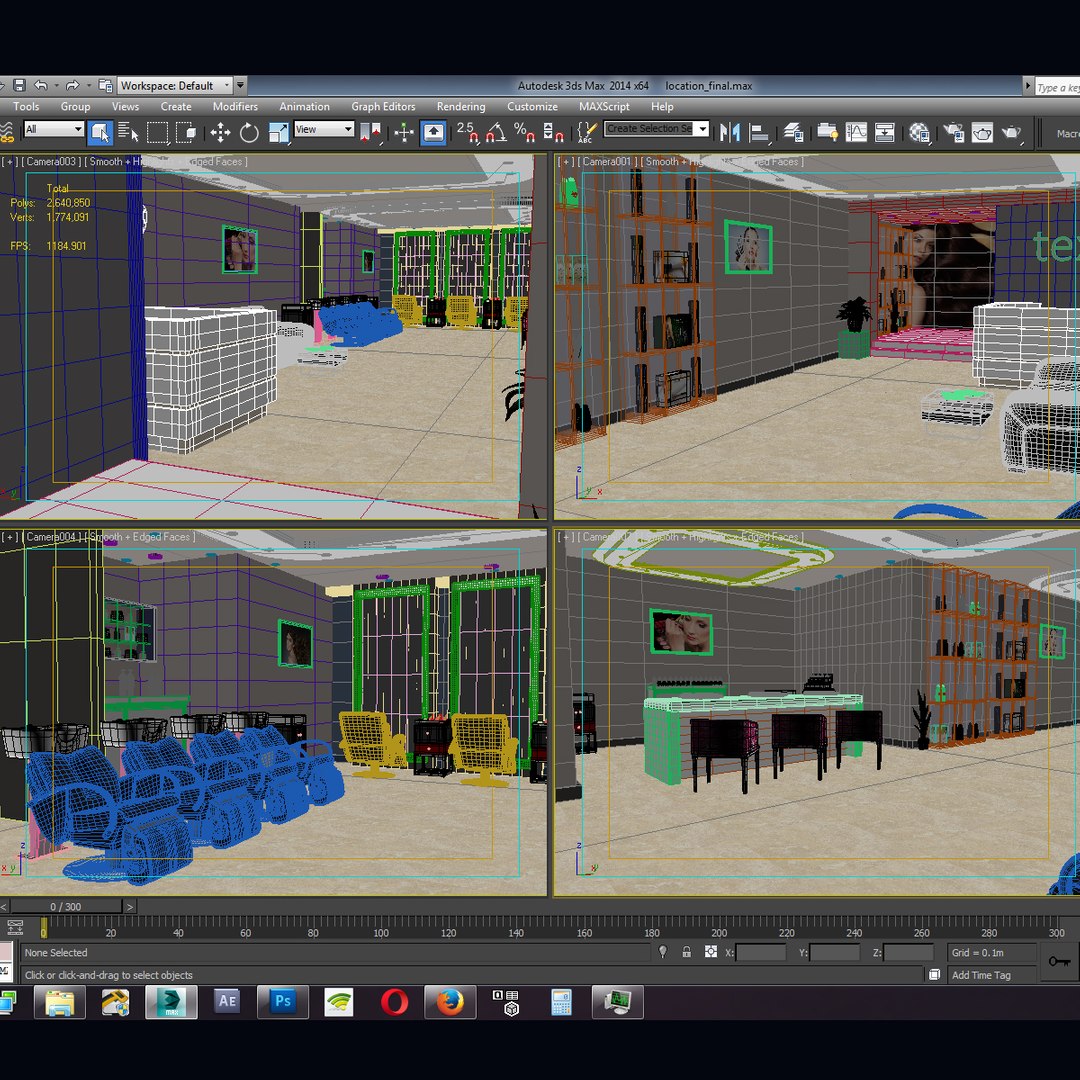Beauty Salon 3d Model