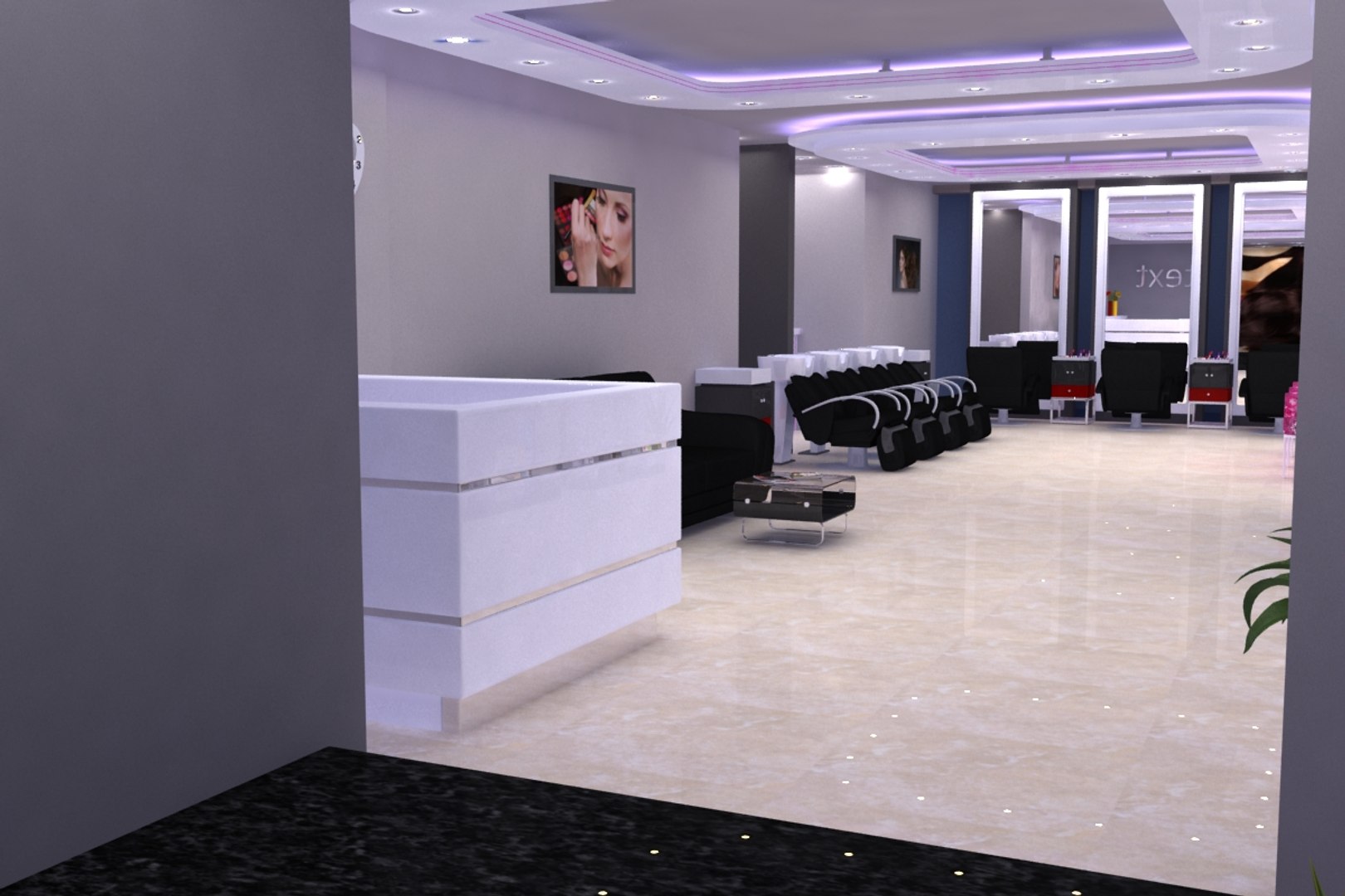 Beauty Salon 3d Model