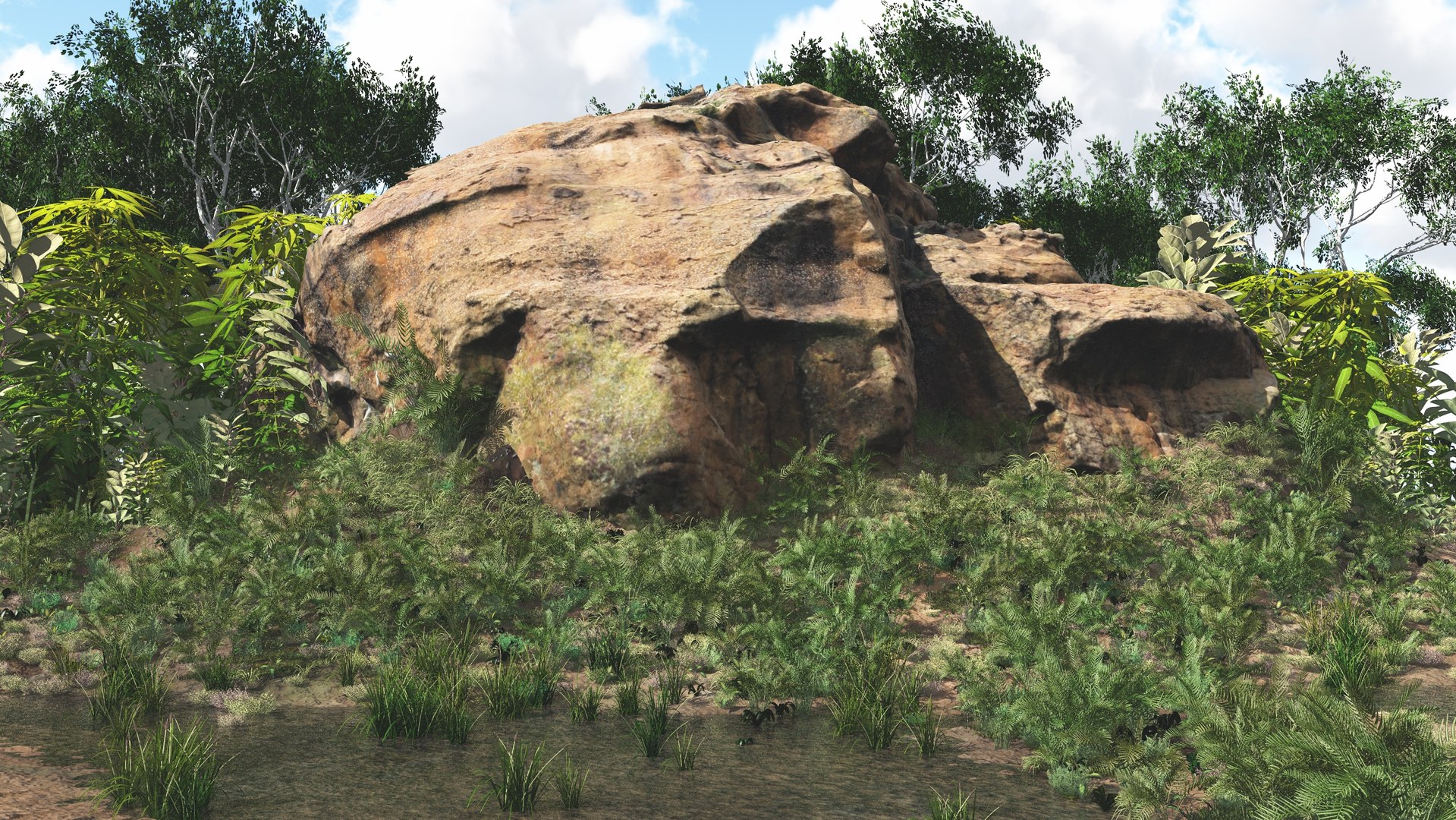 3d Model Of Rock