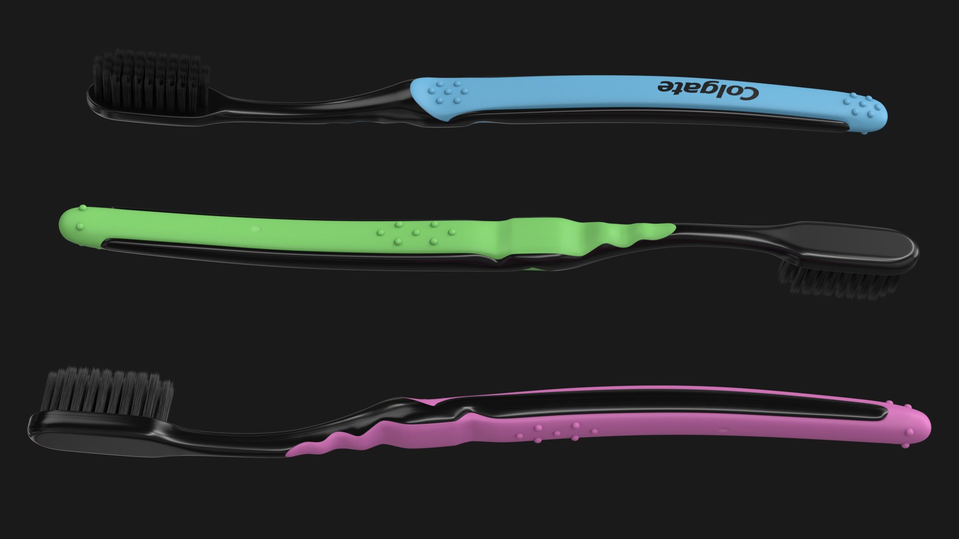 Realistic set toothbrush colgate 3D - TurboSquid 1578181