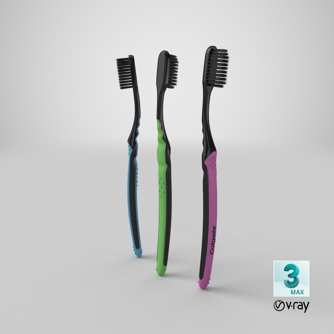 Realistic set toothbrush colgate 3D - TurboSquid 1578181