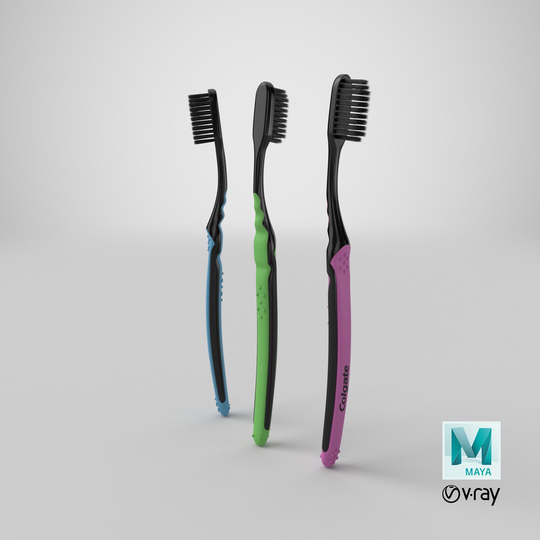 Realistic set toothbrush colgate 3D - TurboSquid 1578181