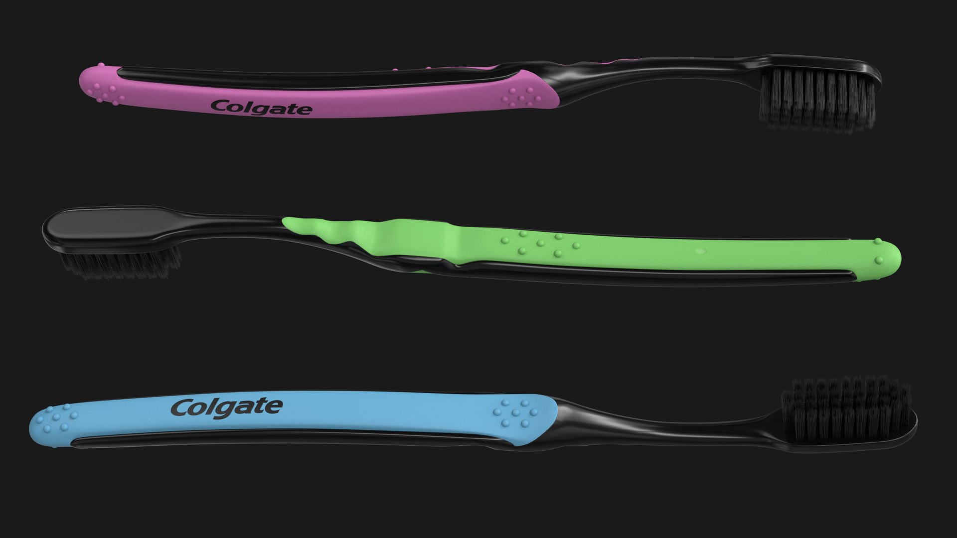 Realistic set toothbrush colgate 3D - TurboSquid 1578181